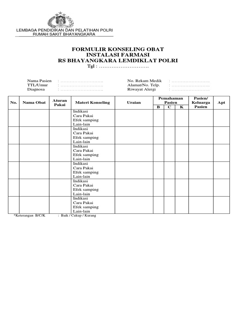 Formulir Konseling | PDF
