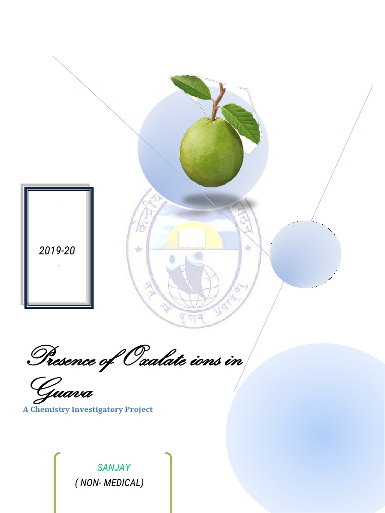 Oxalate Ion Content in Guava Ripening | PDF | Titration | Chemistry