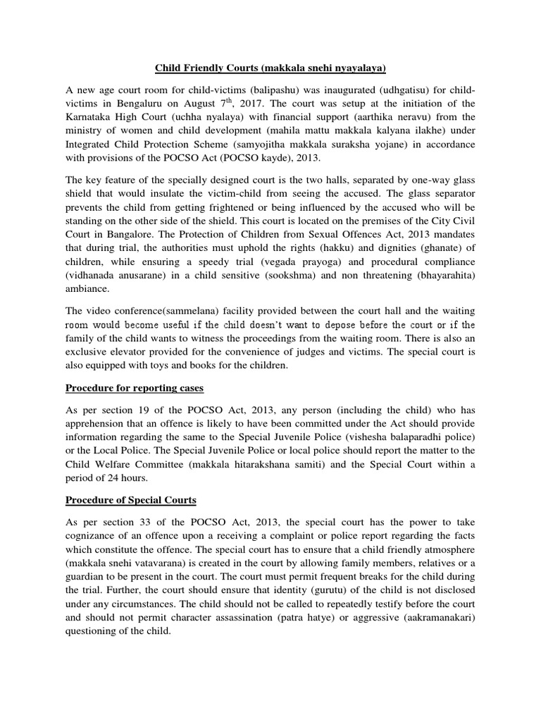 Child Friendly Courts | PDF | Separation Of Powers | Common Law