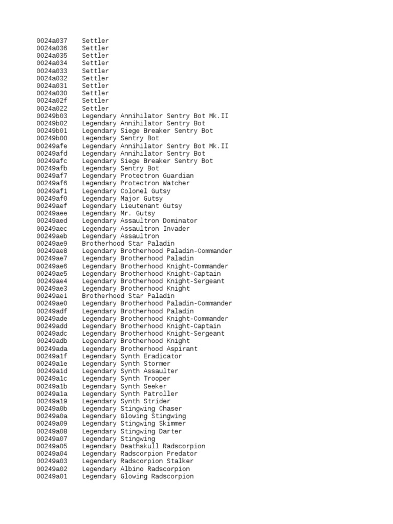 Fallout 4 NPC | PDF | Nature | Violence