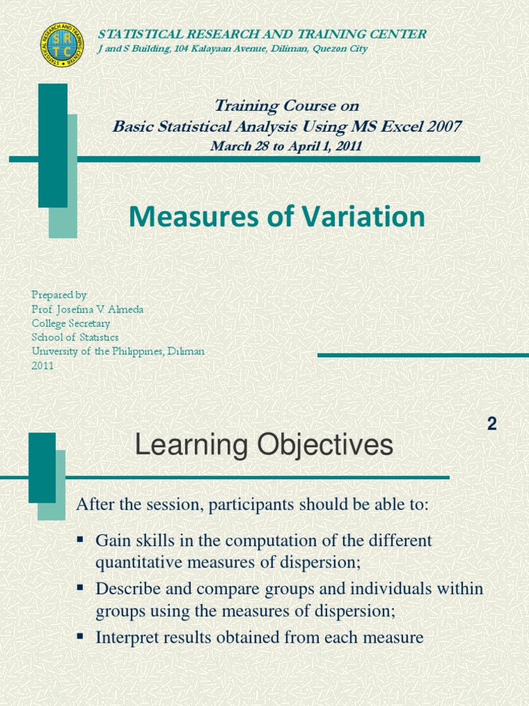 Lesson7 Measures of Variation | PDF | Standard Deviation | Coefficient Of Variation