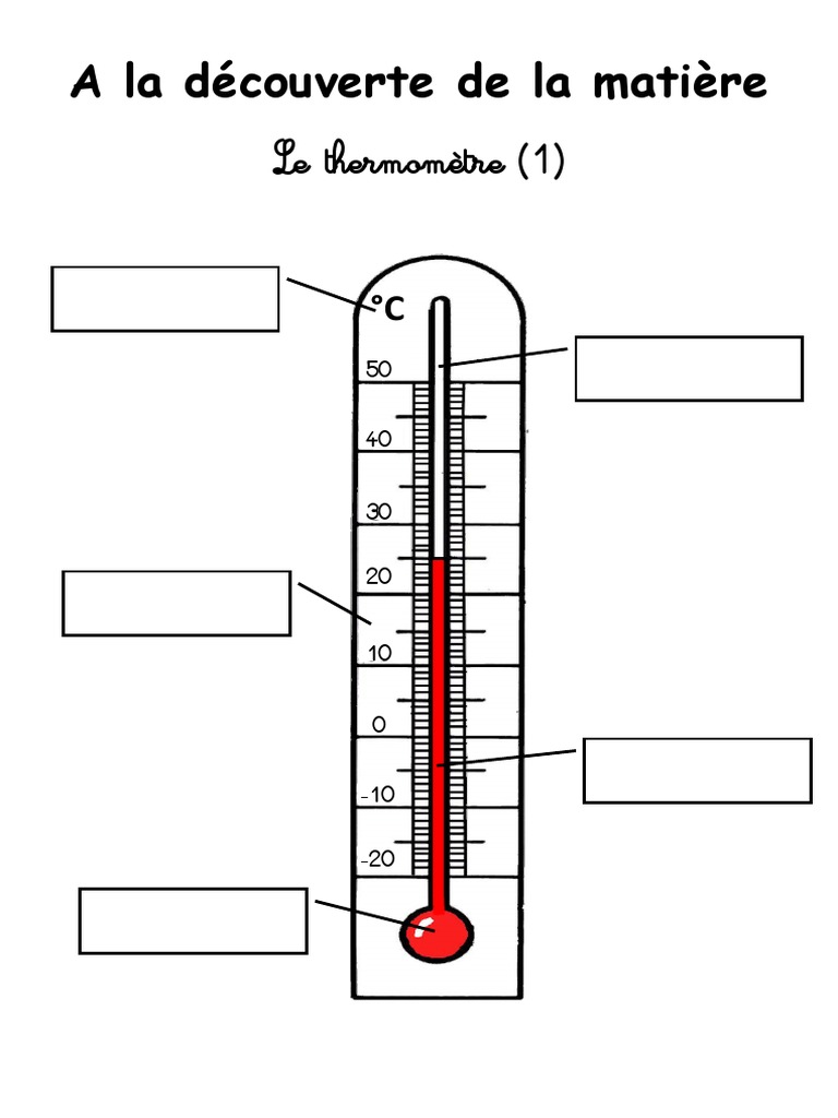 Comprendre le thermomètre CE2 | PDF | Maison et jardin