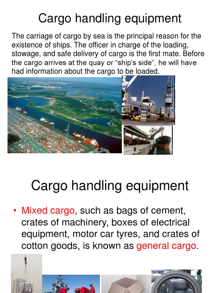 09 - Cargo Handling Equipment | PDF | Stevedore | Cargo