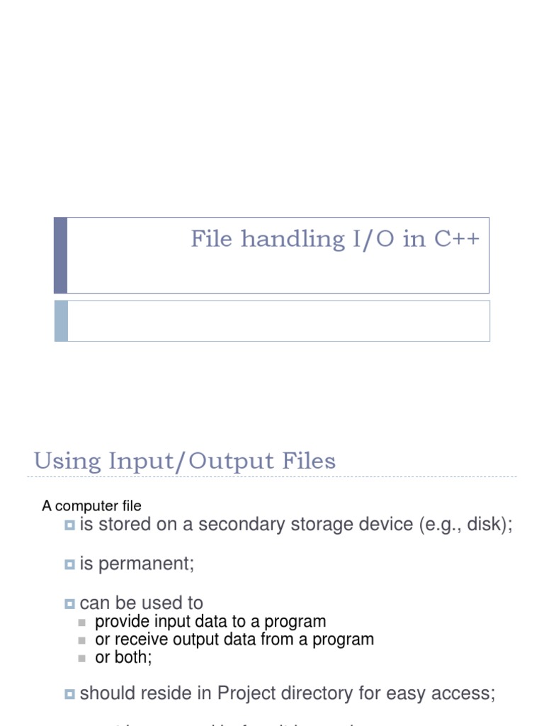 Csc1201 Lecture13 Pdf Inputoutput Text File 5546