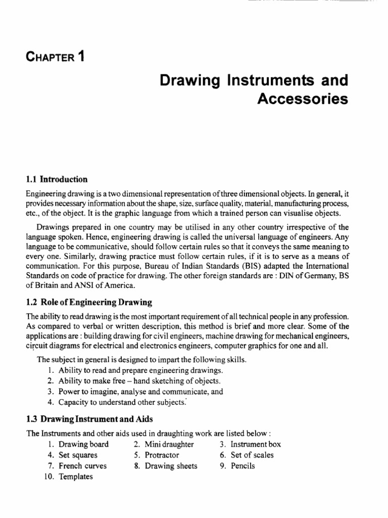 1.drawing Instruments and Accessories | PDF | Drawing | Pencil