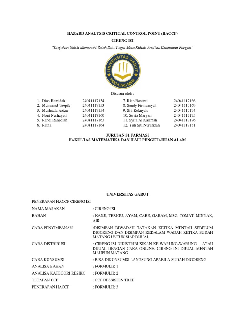 Cover Haccp | PDF