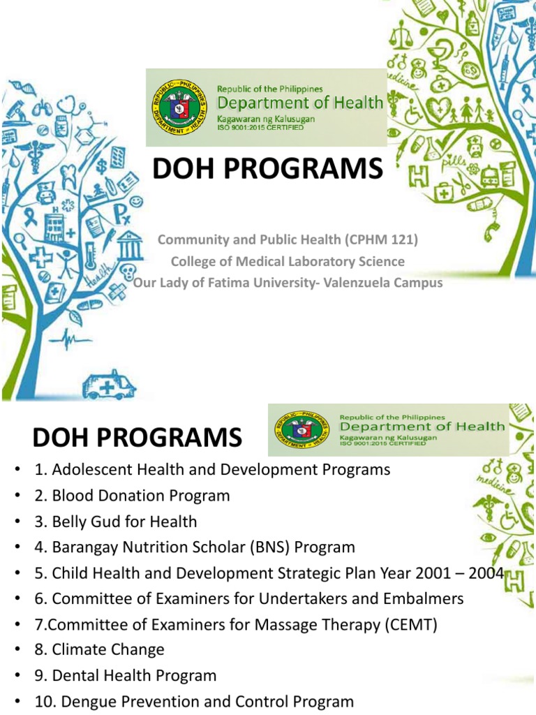 Doh Programs PDF | PDF | Micronutrient | Non Communicable Disease