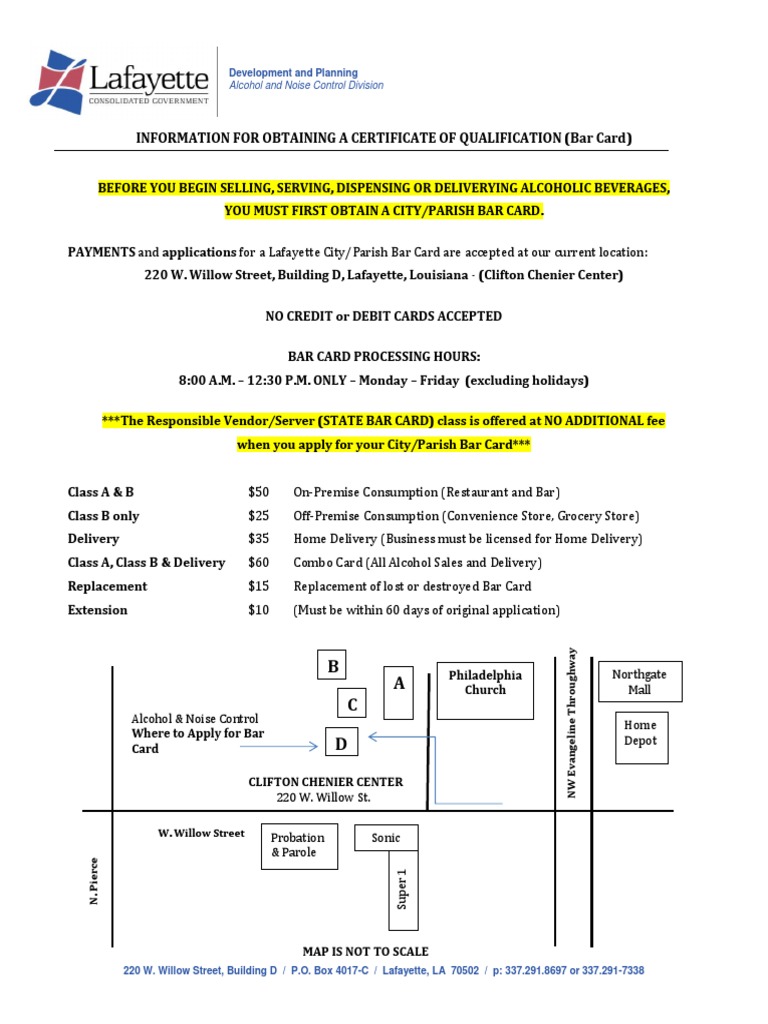 Lafayette Bar Card Application Guide | PDF | Identity Document | Business