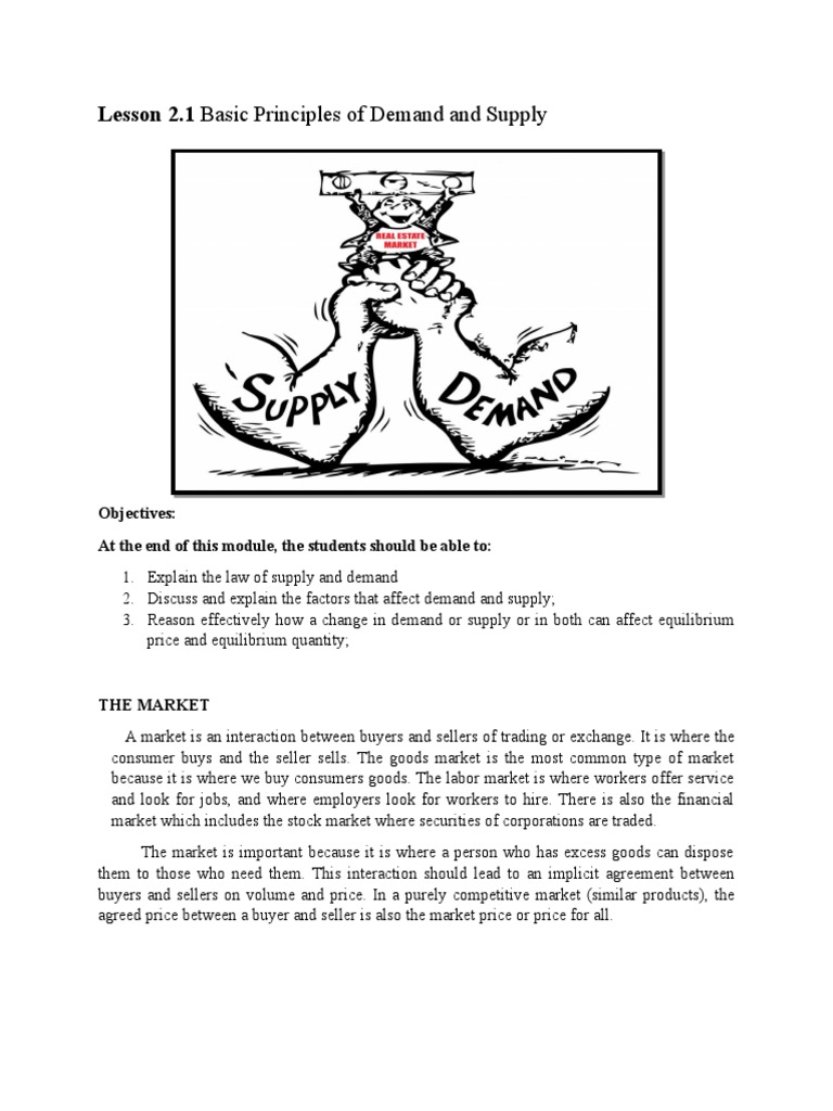 Basic Principles of Demand and Supply | PDF | Supply And Demand ...