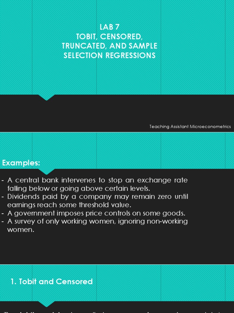 Tobit | PDF | Linear Regression | Regression Analysis
