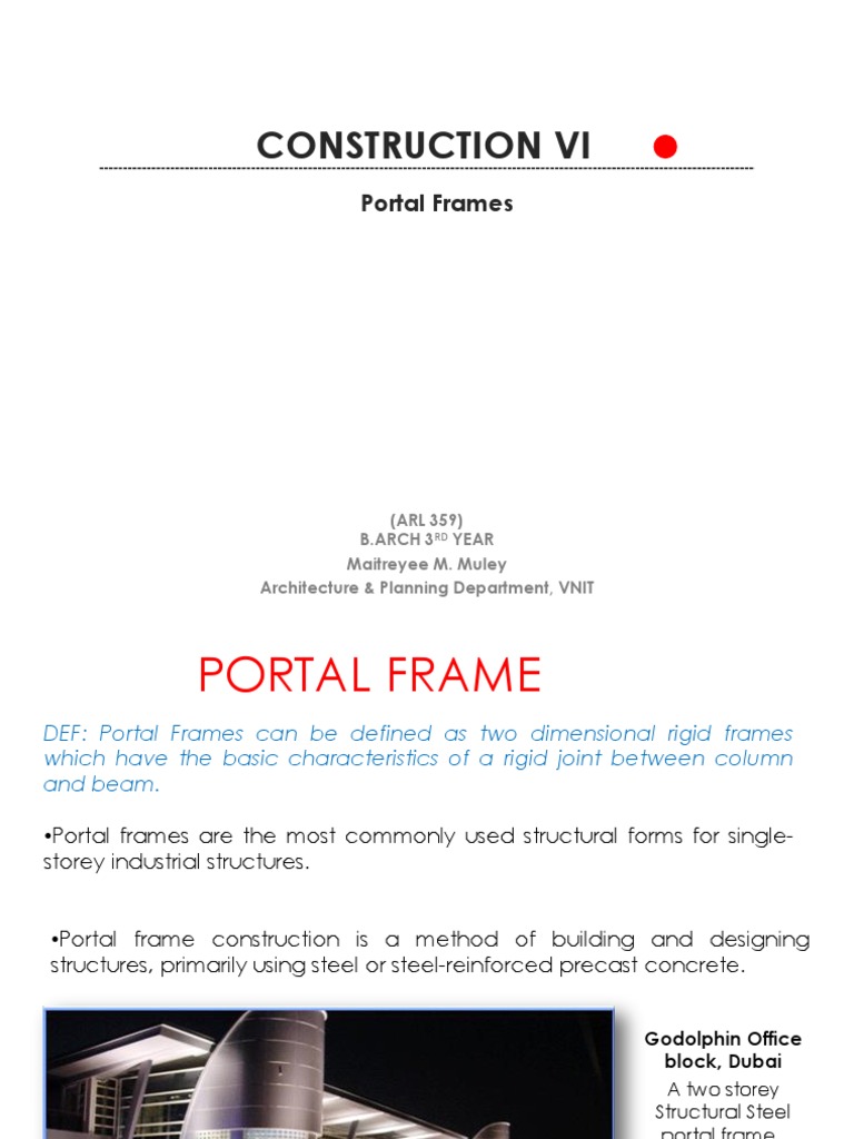 Portal Frames | Download Free PDF | Framing (Construction) | Roof