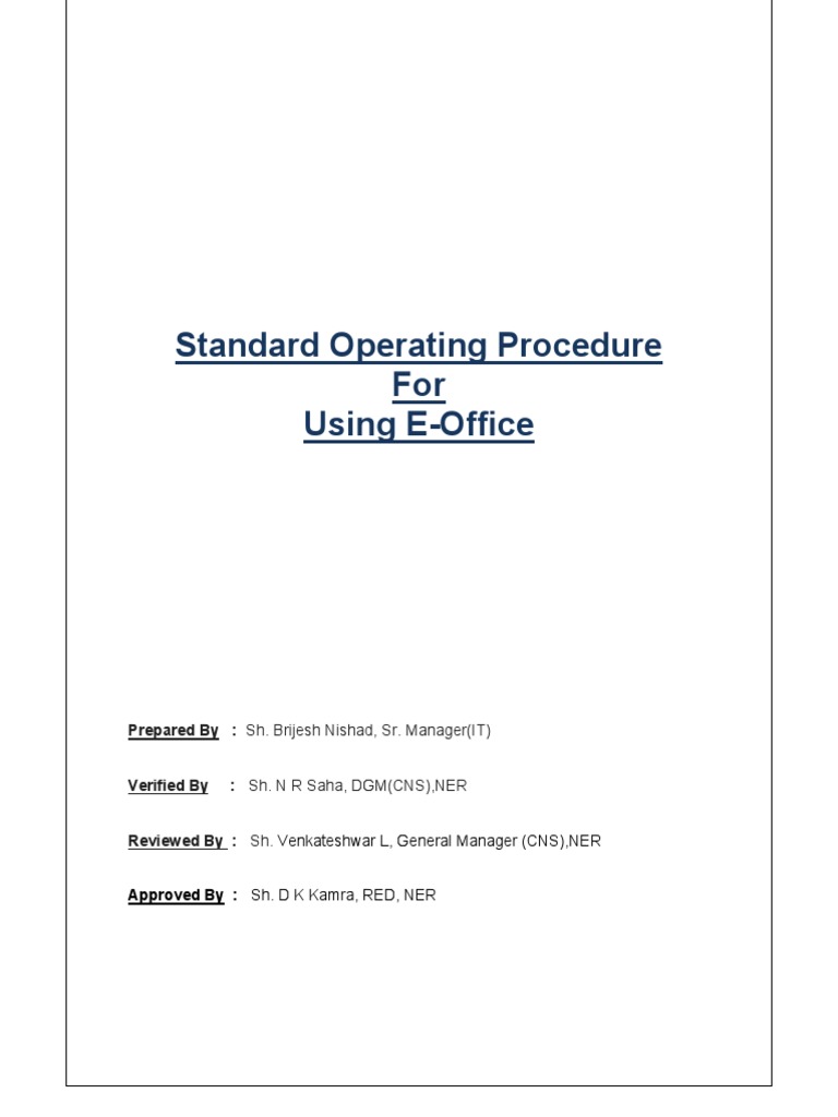 SOP-Using EOffice PDF | PDF | Software | Computing