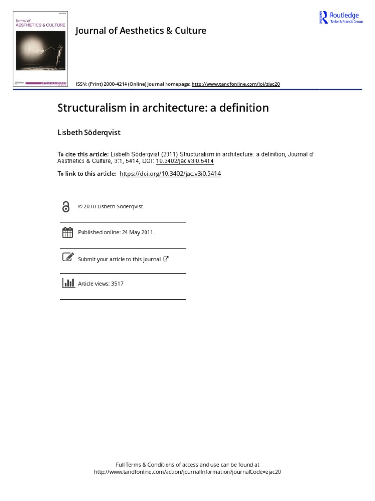 Structuralism in Architecture A Definition | PDF | Cognitive Science ...