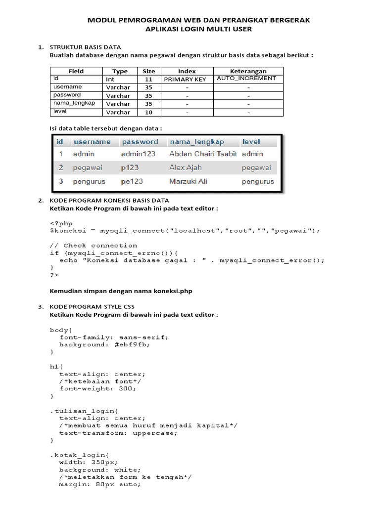Modul Pemrograman Web Dan Perangkat Bergerak | PDF