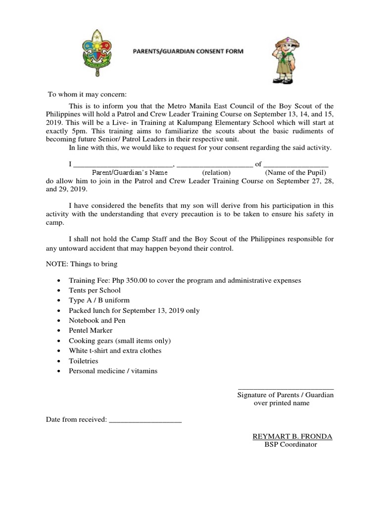 Parents Permit BSP | PDF
