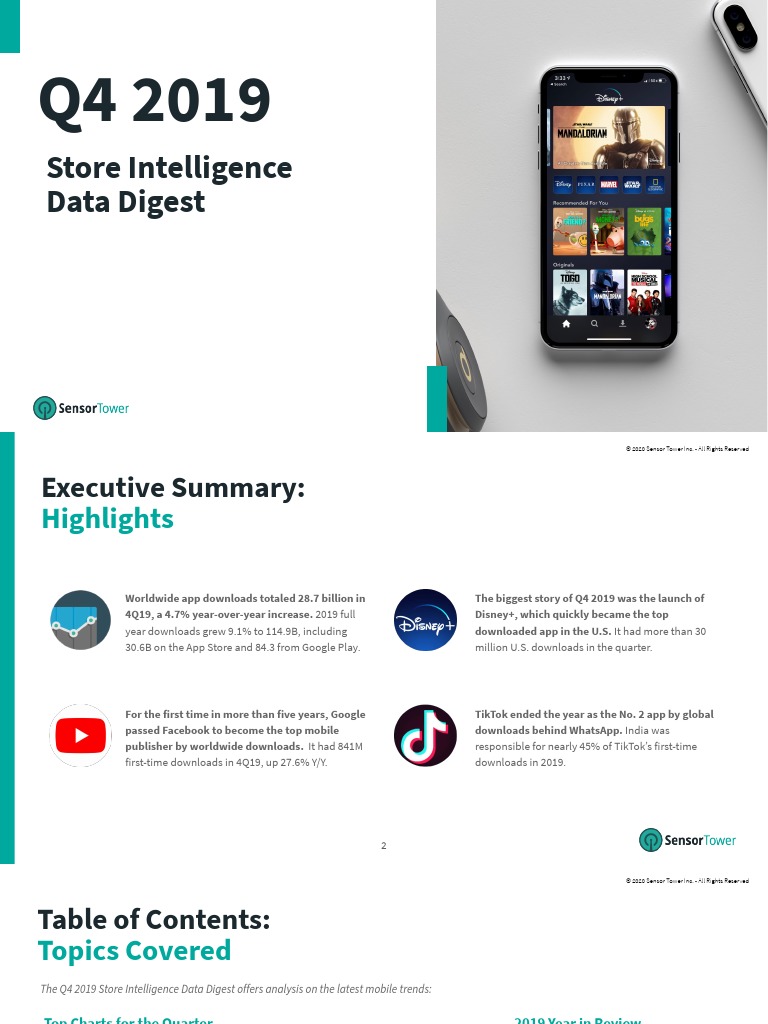 Sensor Tower Q4 2019 Data Digest | PDF | Google Play | Mobile App