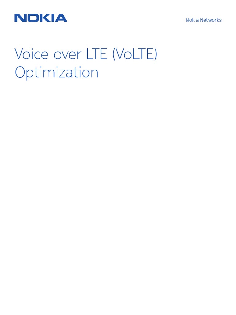 Nokia 6 VoLTE Optimization Guide | PDF | Lte (Telecommunication) | Voice Over Ip