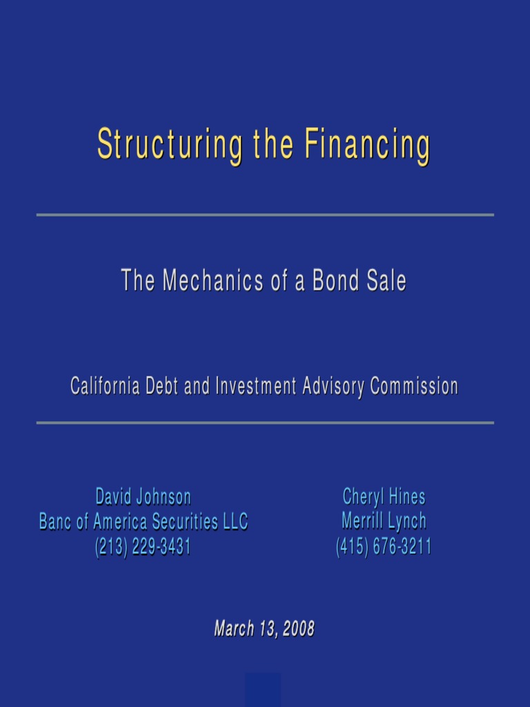 Structuring The Financing | PDF | Bonds (Finance) | Interest