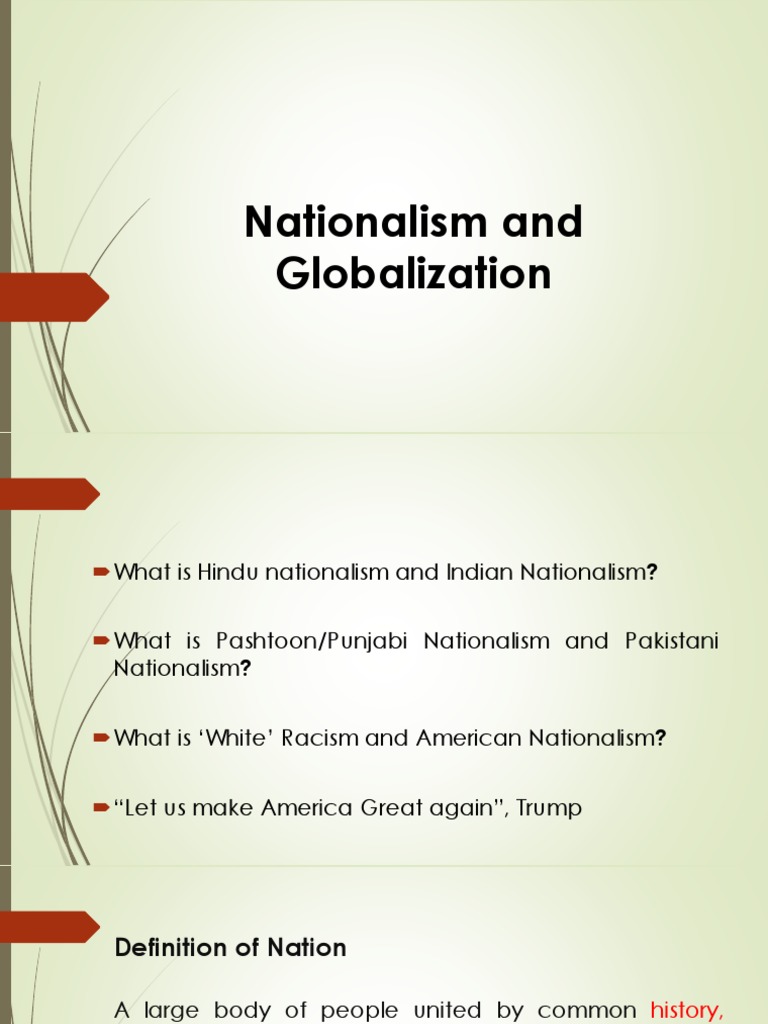 Nationalism and Globalization | PDF | Nationalism | Ideologies