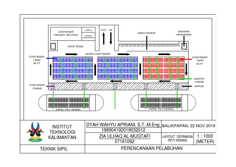 Layout Dermaga Peti Kemas (ZIa Ulhaq) | PDF