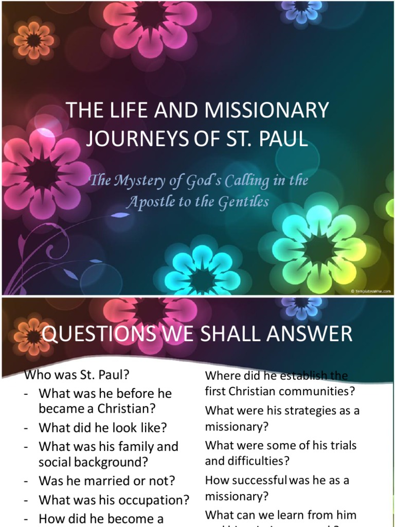 The Life and Missionary Journeys of St. Paul | Download Free PDF ...