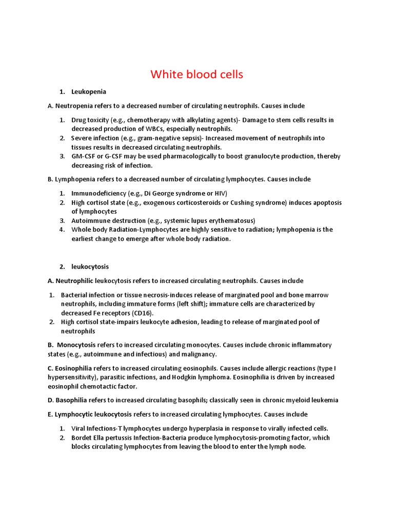 WBC Word | PDF | Multiple Myeloma | White Blood Cell