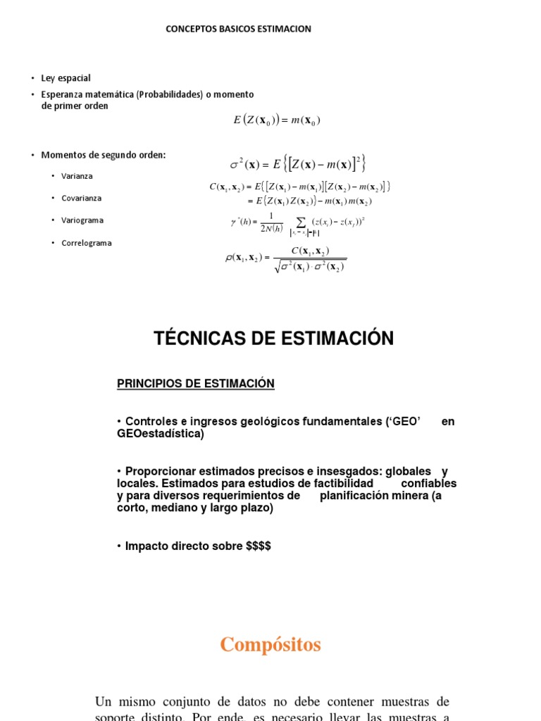 Conceptos Basicos de Estimaciones | PDF | Teoría de la estimación ...
