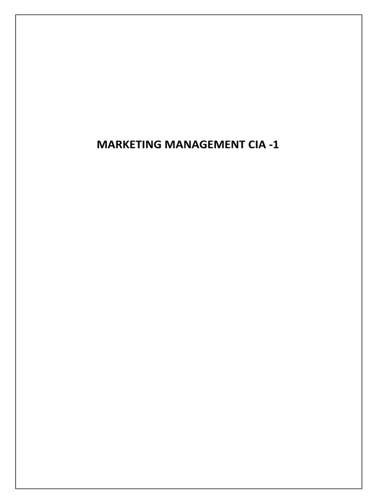 Marketing Management Questions and Answers | PDF | Marketing | Sales