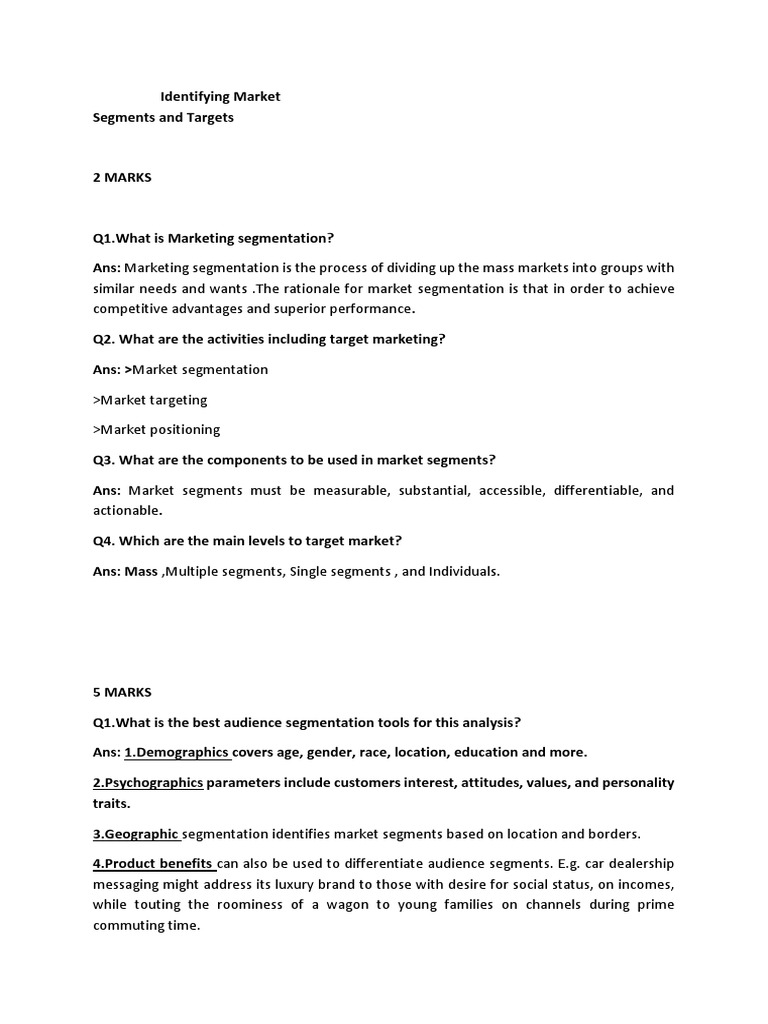 Marketing Management Module 3 | PDF | Market Segmentation | Brand