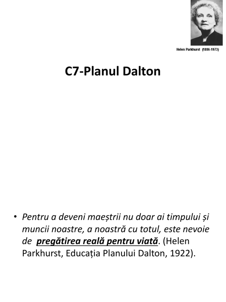 C7 - Planul Dalton | PDF