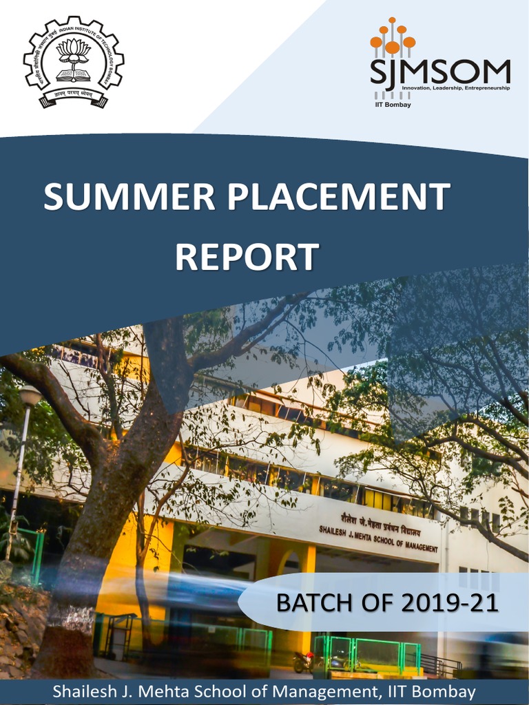 SJMSOM Summer Placement Report 2019 | PDF | Service Industries | Business