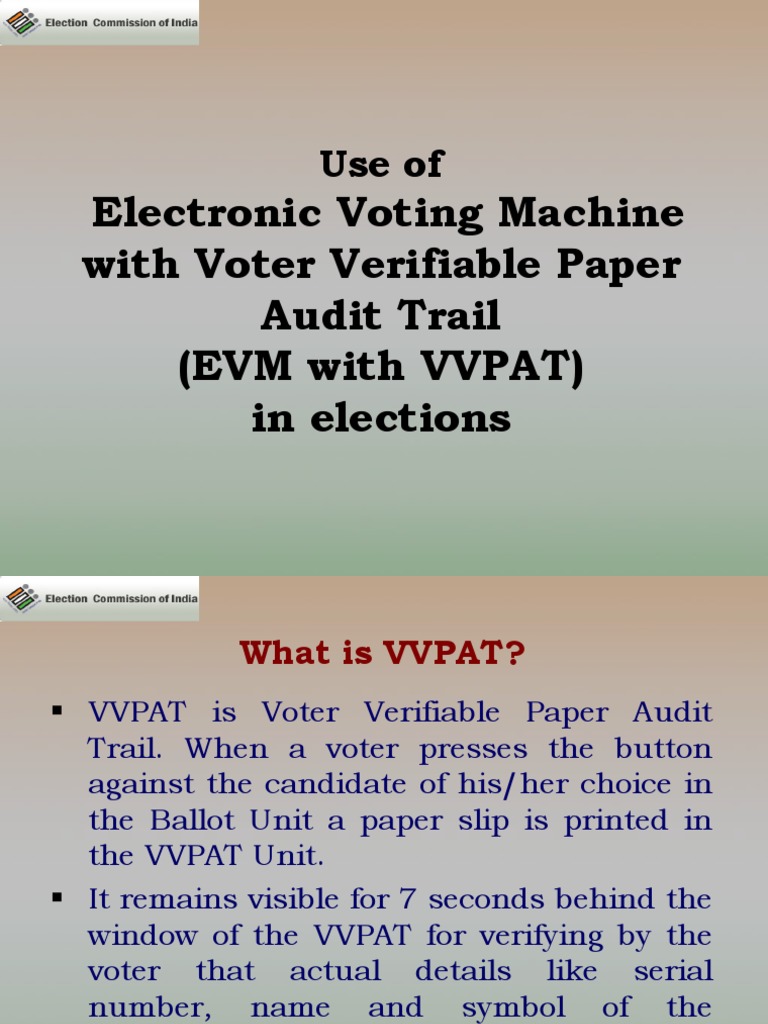 VVPAT - Training | PDF | Group Decision Making | Accountability