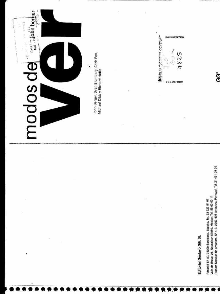 MODOS DE VER John Berger PDF | PDF