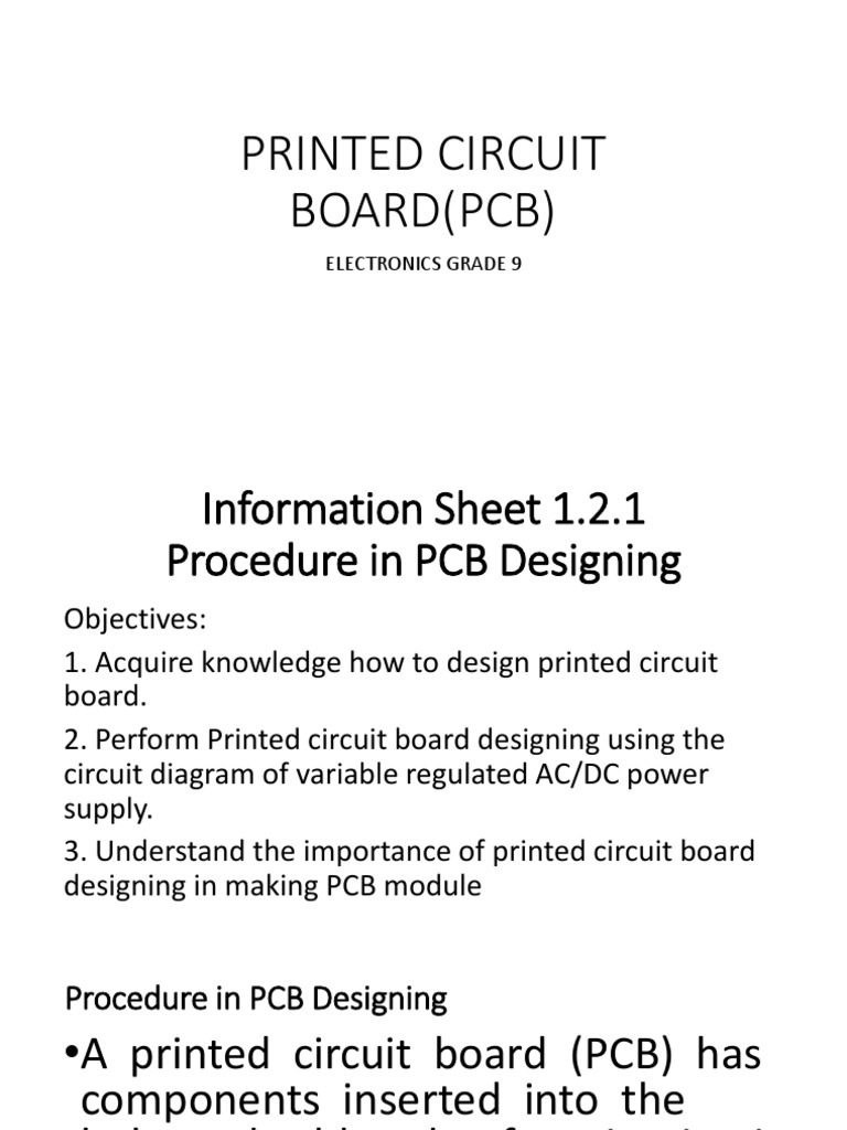 Printed Circuit Board (PCB) | PDF | Printed Circuit Board | Electronic ...