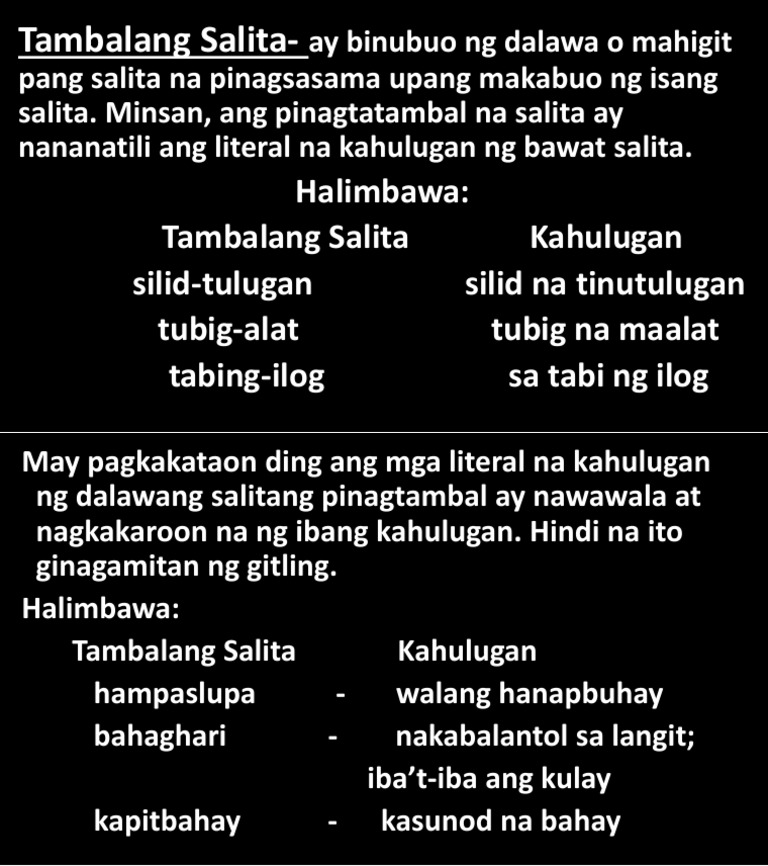 Tambalang Salita | PDF