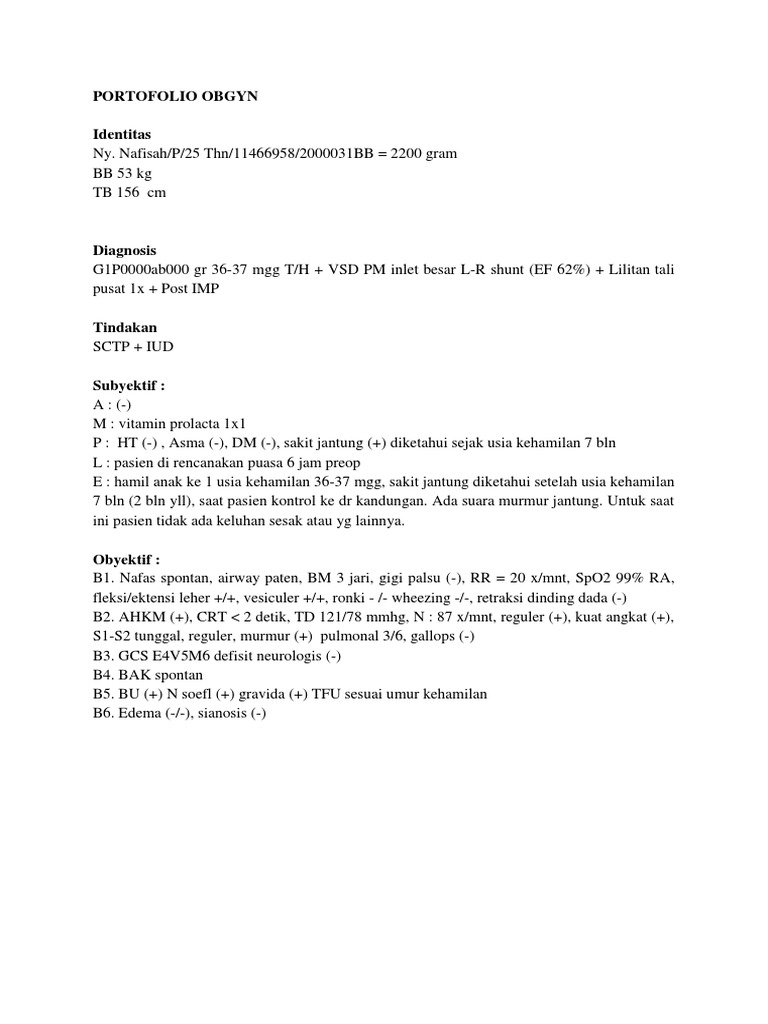 PORTOFOLIO 3 Obgyn | PDF