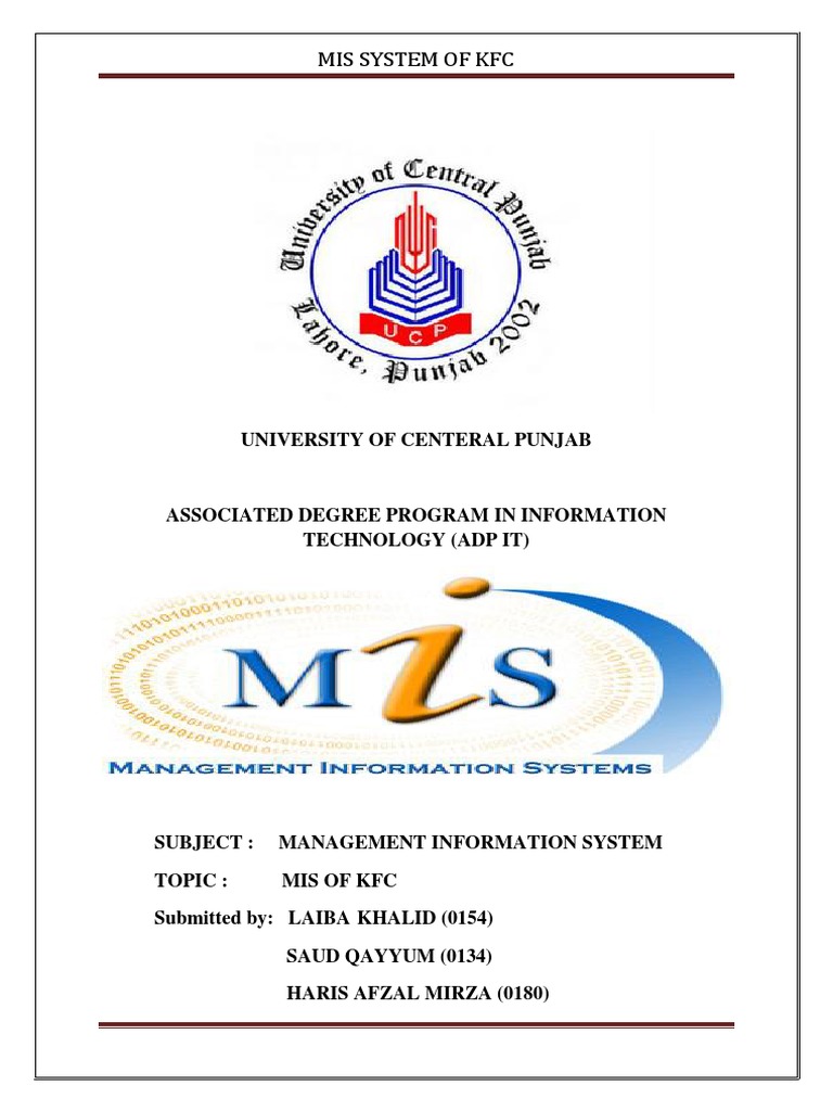 Management Information System KFC | PDF | Enterprise Resource Planning ...