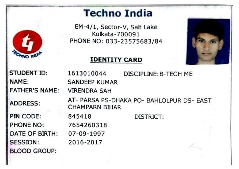 College Id Card PDF | PDF