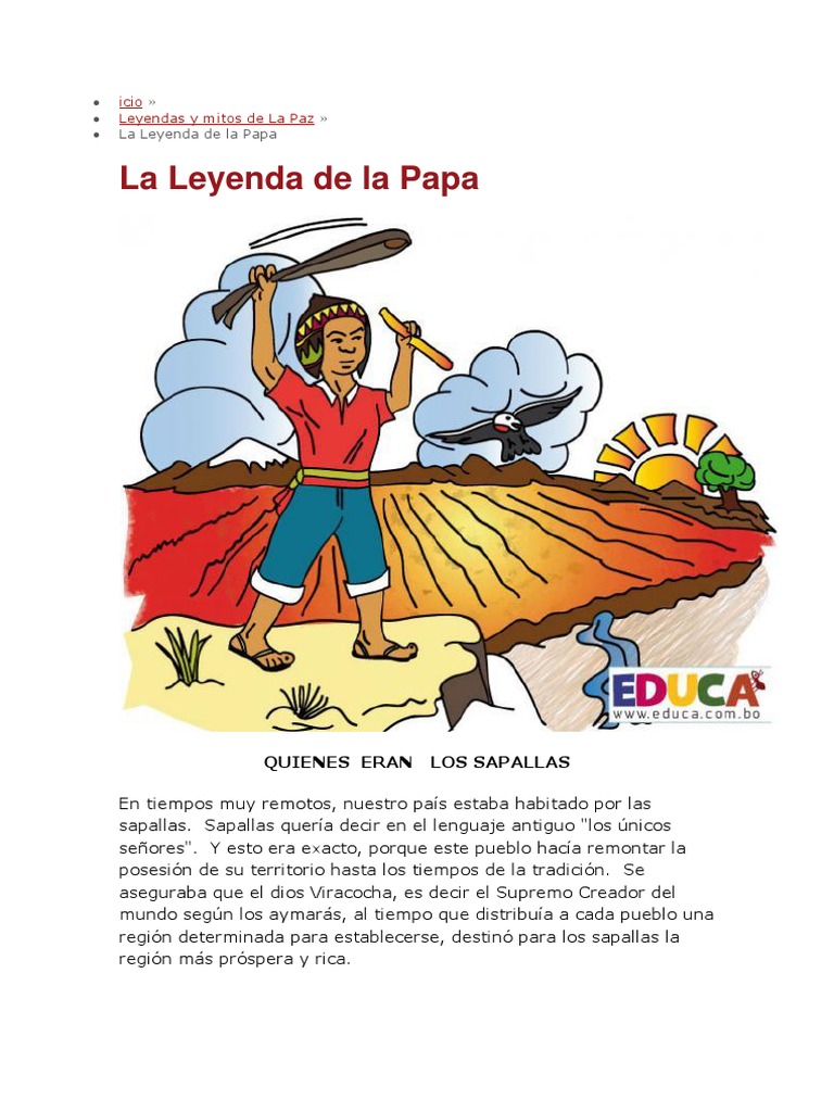 Leyenda de Loa Papa | PDF | Bolivia | Volcán