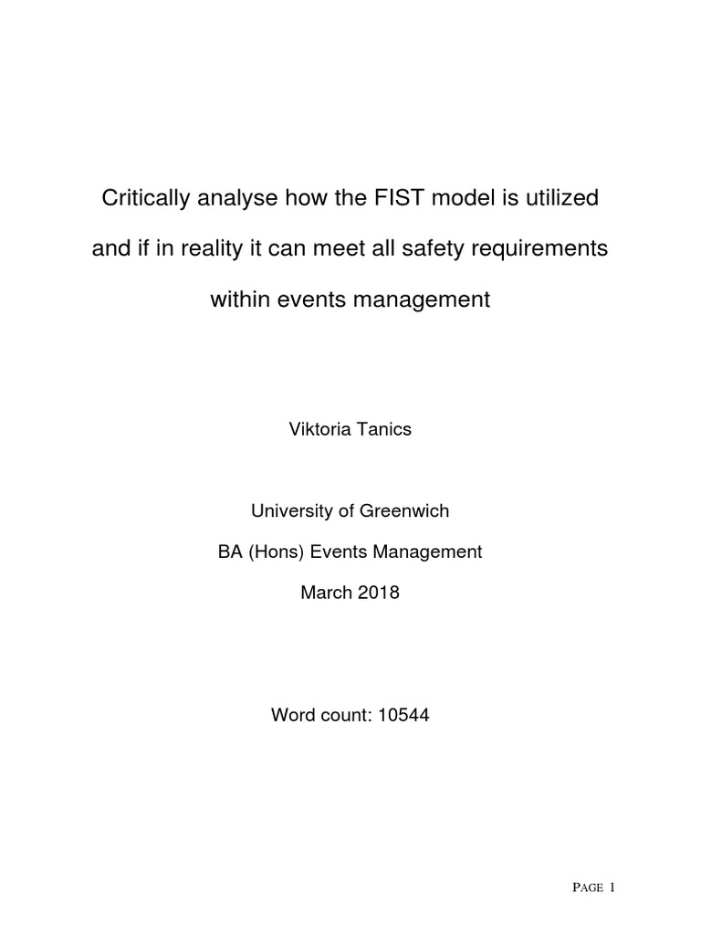 FIST Model in Event Safety Management | PDF | Qualitative Research ...