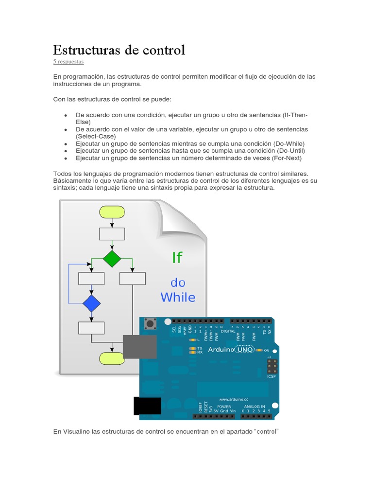 Ejemplos de Estructuras de Control en Arduino | PDF | Flujo de control ...