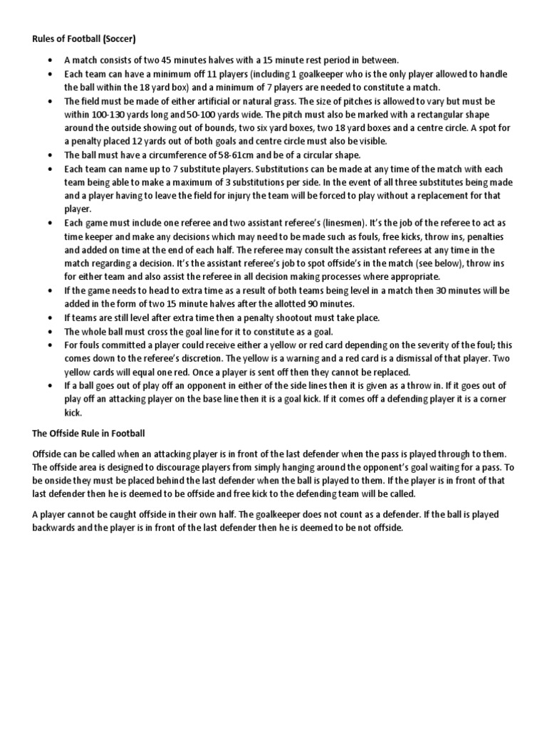 Rules of Football | PDF | Referee | Association Football