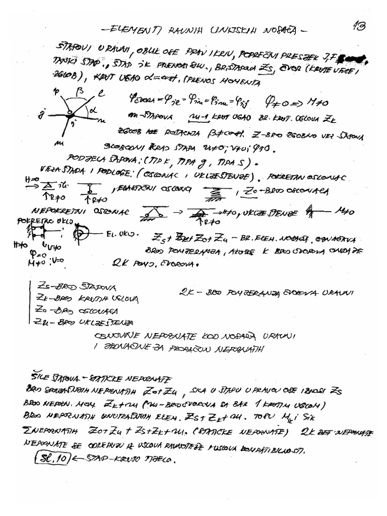 Statika Konstrukcija Skripta 2 PDF | PDF