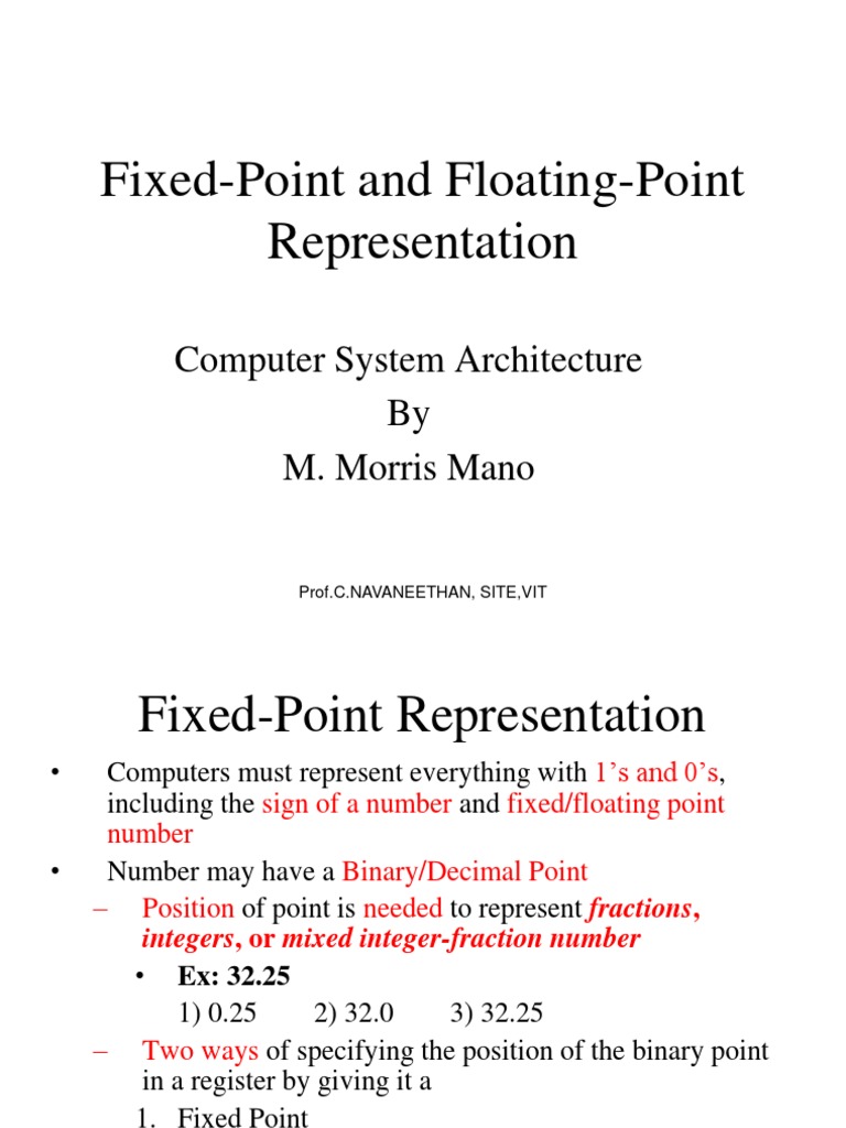 Reference Material II 01-Aug-2019 Fixed-Point and Floating-Point ...