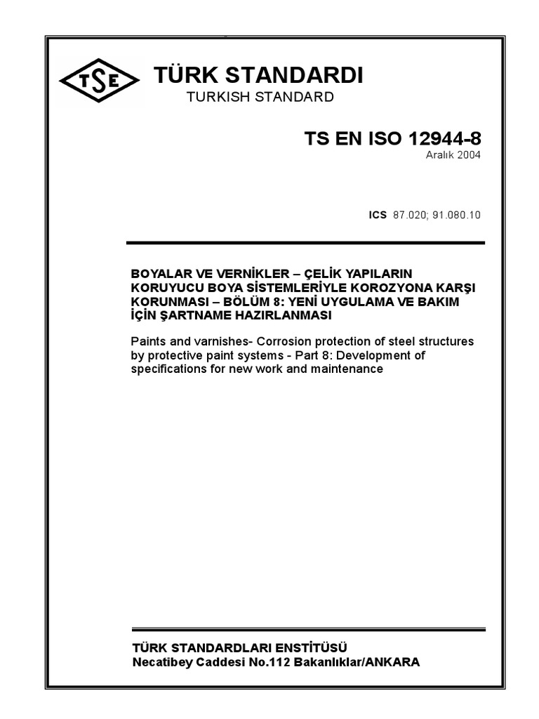 Ts en Iso 12944-8 PDF | PDF