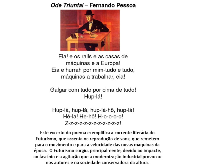 Excerto Do Poema de Fernando Pessoa Ode Triunfal - História 9 ANO | PDF