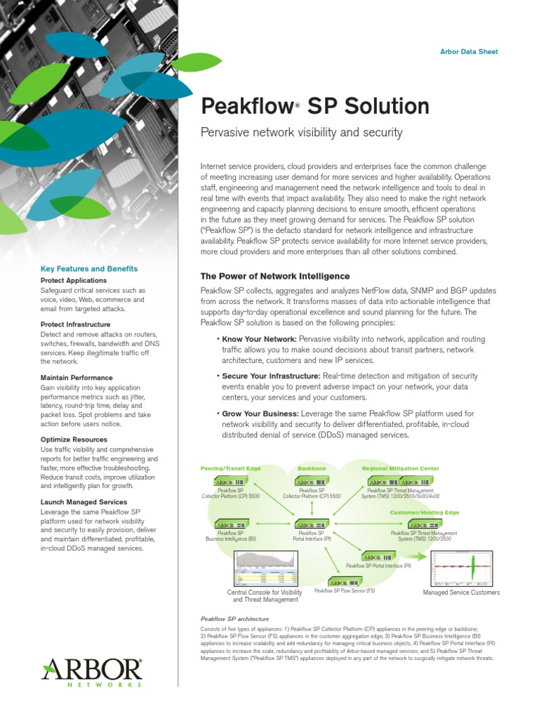 ARBOR Peakflow-SP DS 201211-FR PDF | PDF | Denial Of Service Attack | Internet Service Provider
