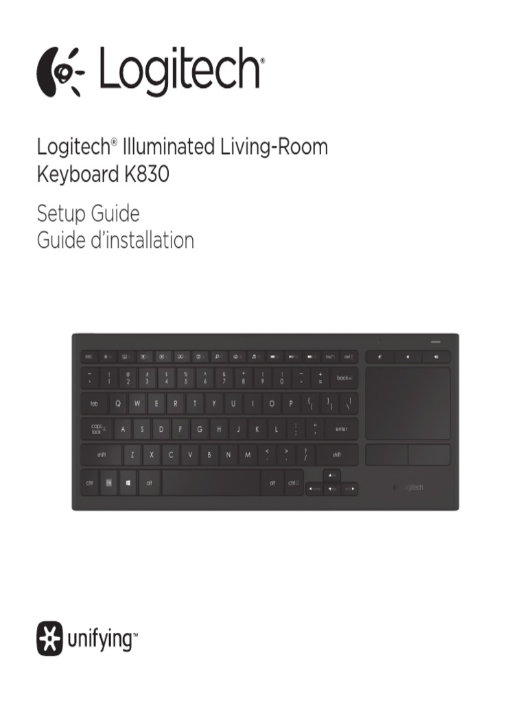 Illuminated Living Room Keyboard k830 Setup Guide | PDF | Computer ...