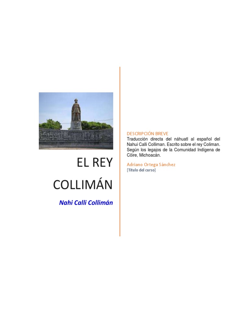 Leyenda Del Rey Coliman | PDF