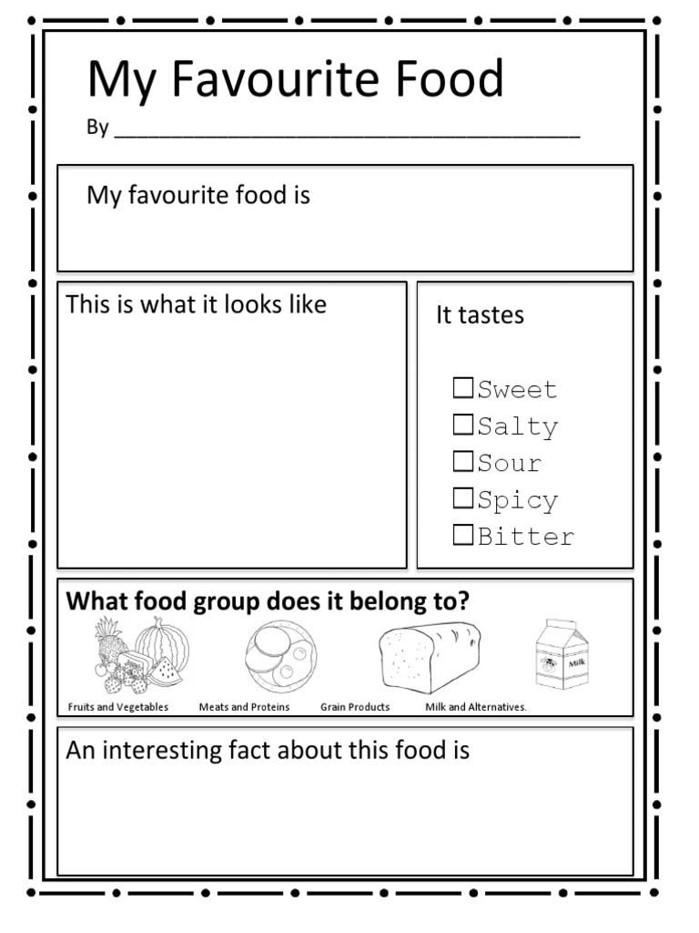 Favourite Food Show and Tell | PDF